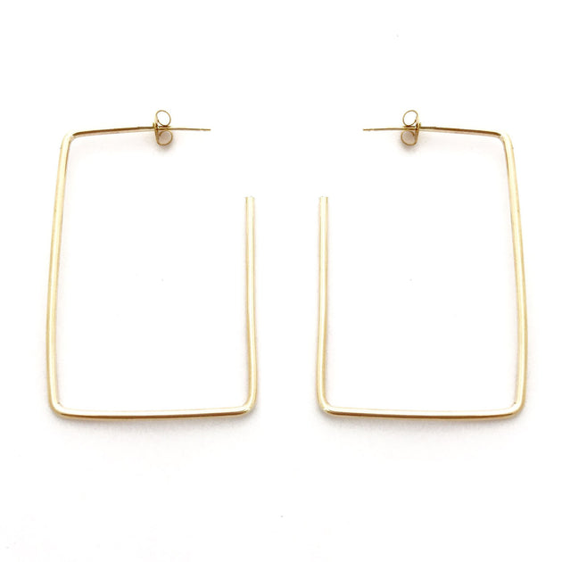 Rectangle Hoops – Rebekah Vinyard Jewelry