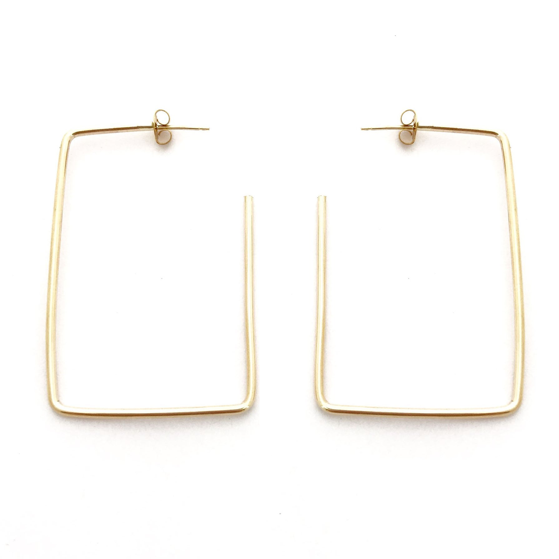 Rectangle Hoops – Rebekah Vinyard Jewelry